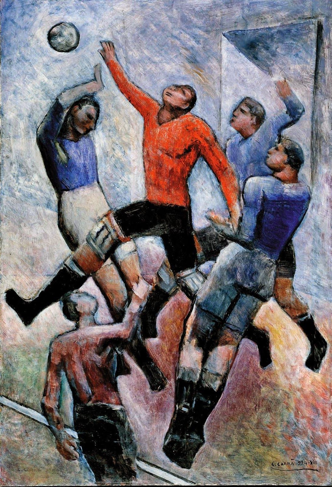 Sintesi di una partita di calcio di Carlo Carrà - ADO Analisi dell'opera